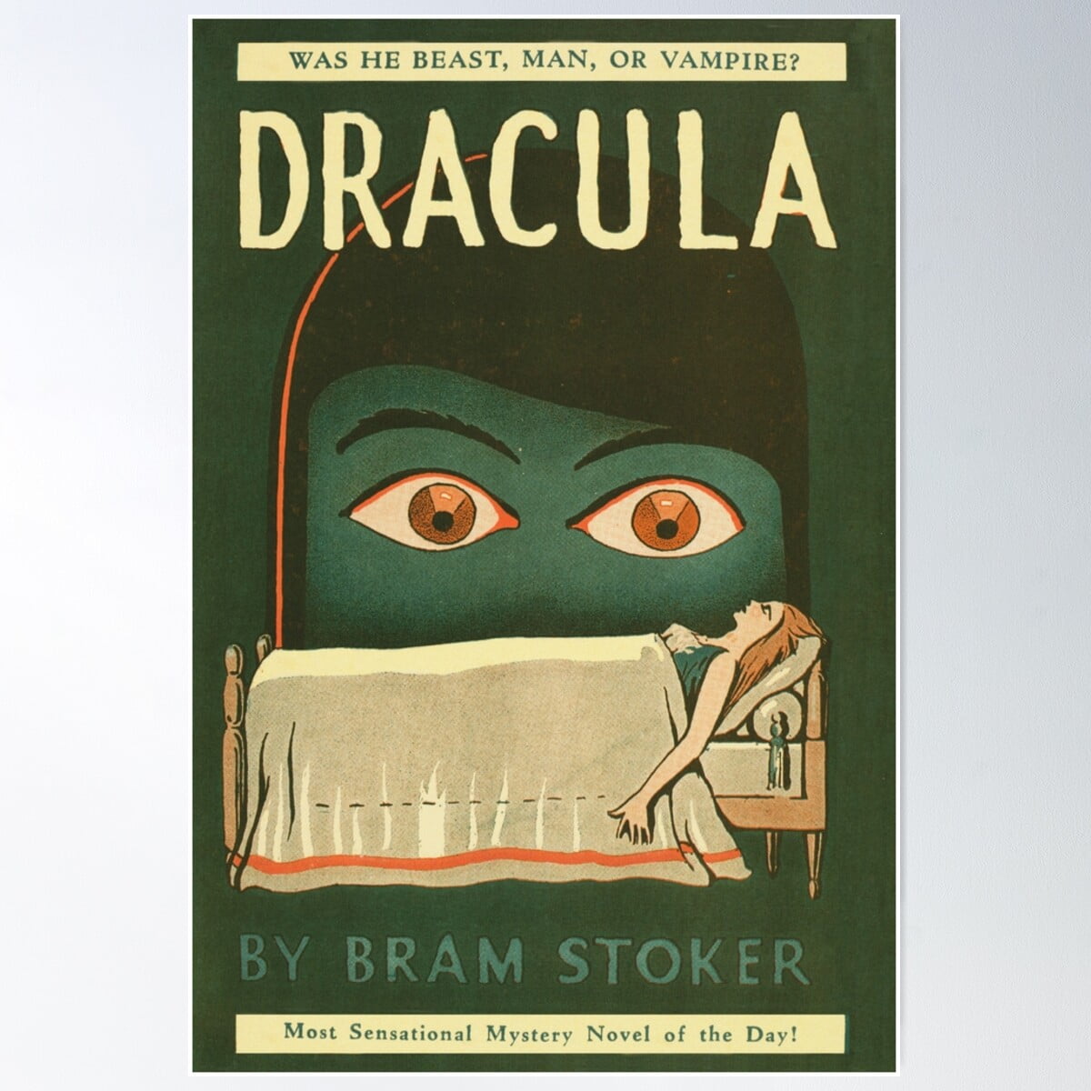 Dracula By Bram Stoker Poster Wall Art, Modern Wall Decor For Living ...