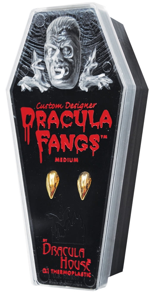 Dracula Gold Fangs Large - Walmart.com