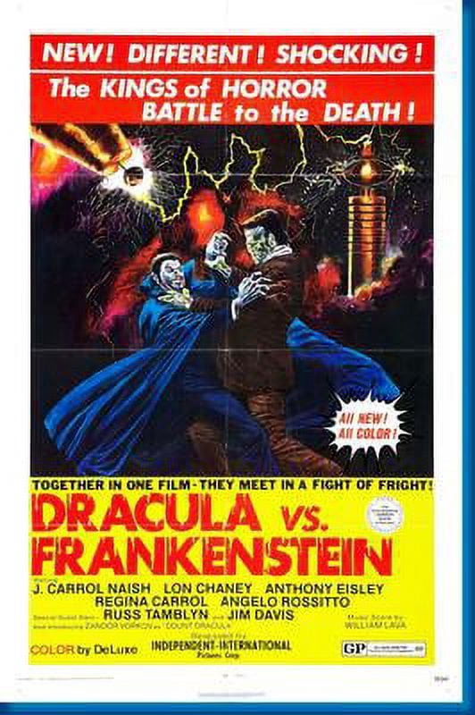 Dracula Vs Frankenstein Movie Poster 16in x 24in 16x24 #392864 Square ...