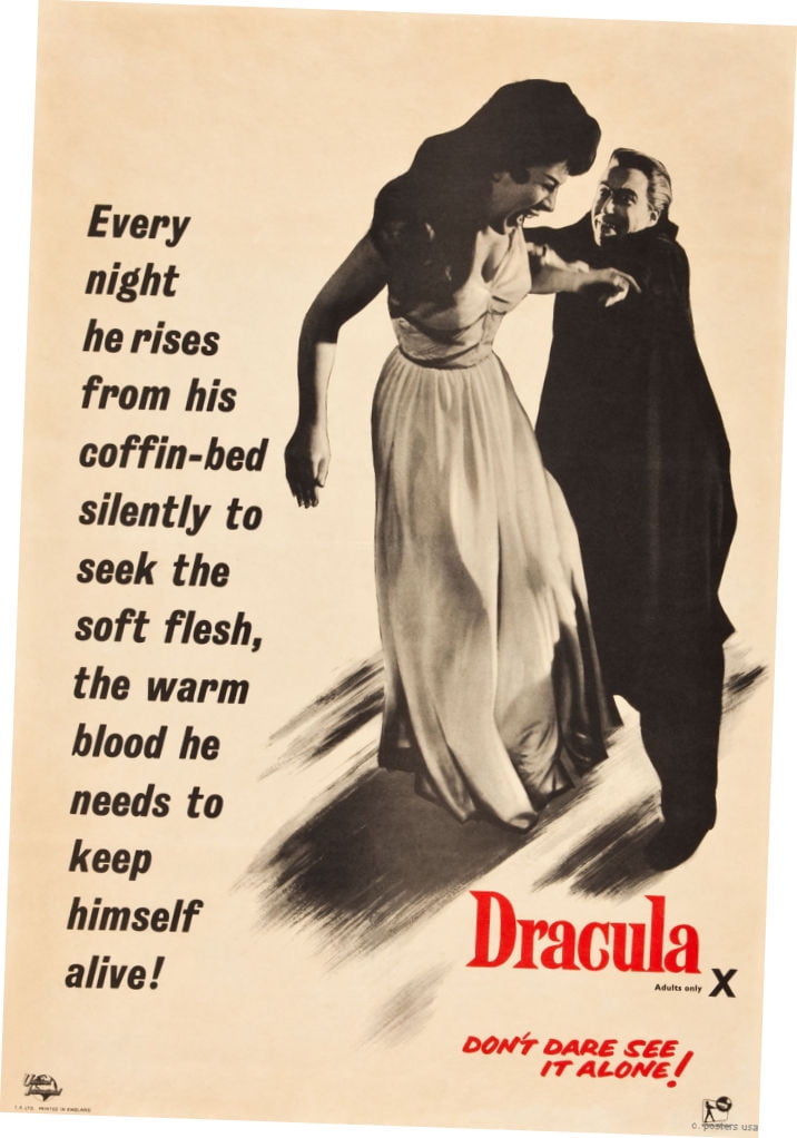 Dracula poster Metal Sign Art Print 8x12 Unframed, Age: Adults Poster ...