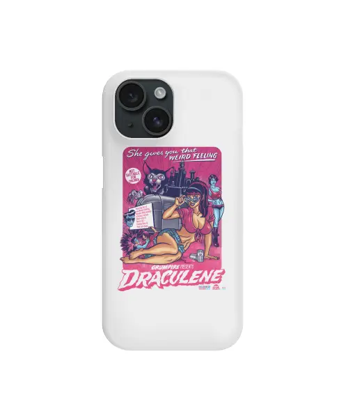 Draculene Funny Vampire Vaseline Pun Phone Case for iPhone 16 15 14 13 ...
