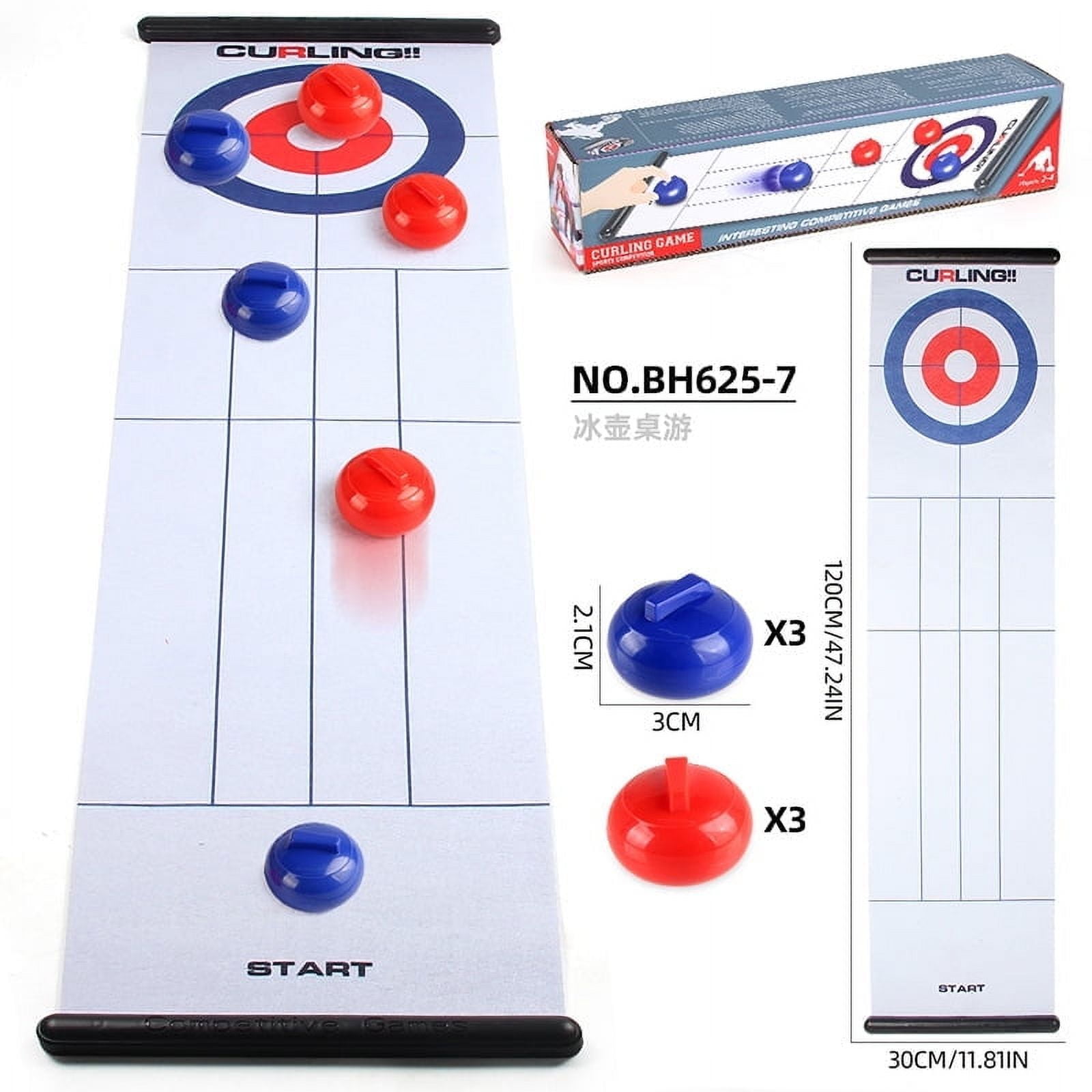 Royjerl Board Multiplayer Game Floor Mat Set Mini Curling Toy, Simple ...