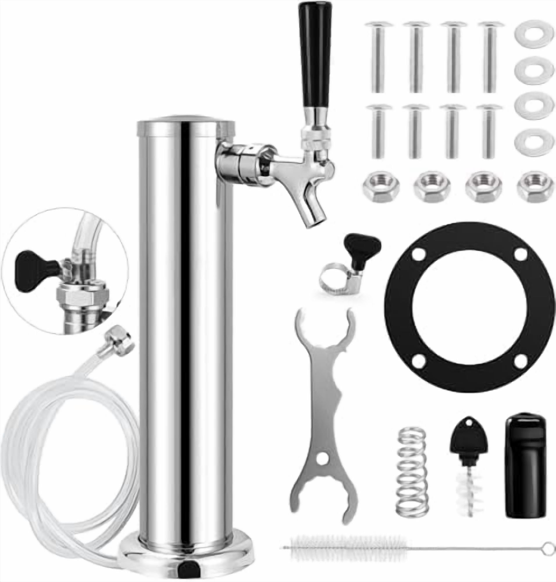 Draft Beer Tower Single Tap Beer Tower,Stainless Steel Keg Tower ...