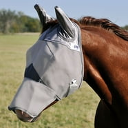 Cashel Crusader Horse Fly Mask with Long Nose, Grey (Draft) - Walmart.com