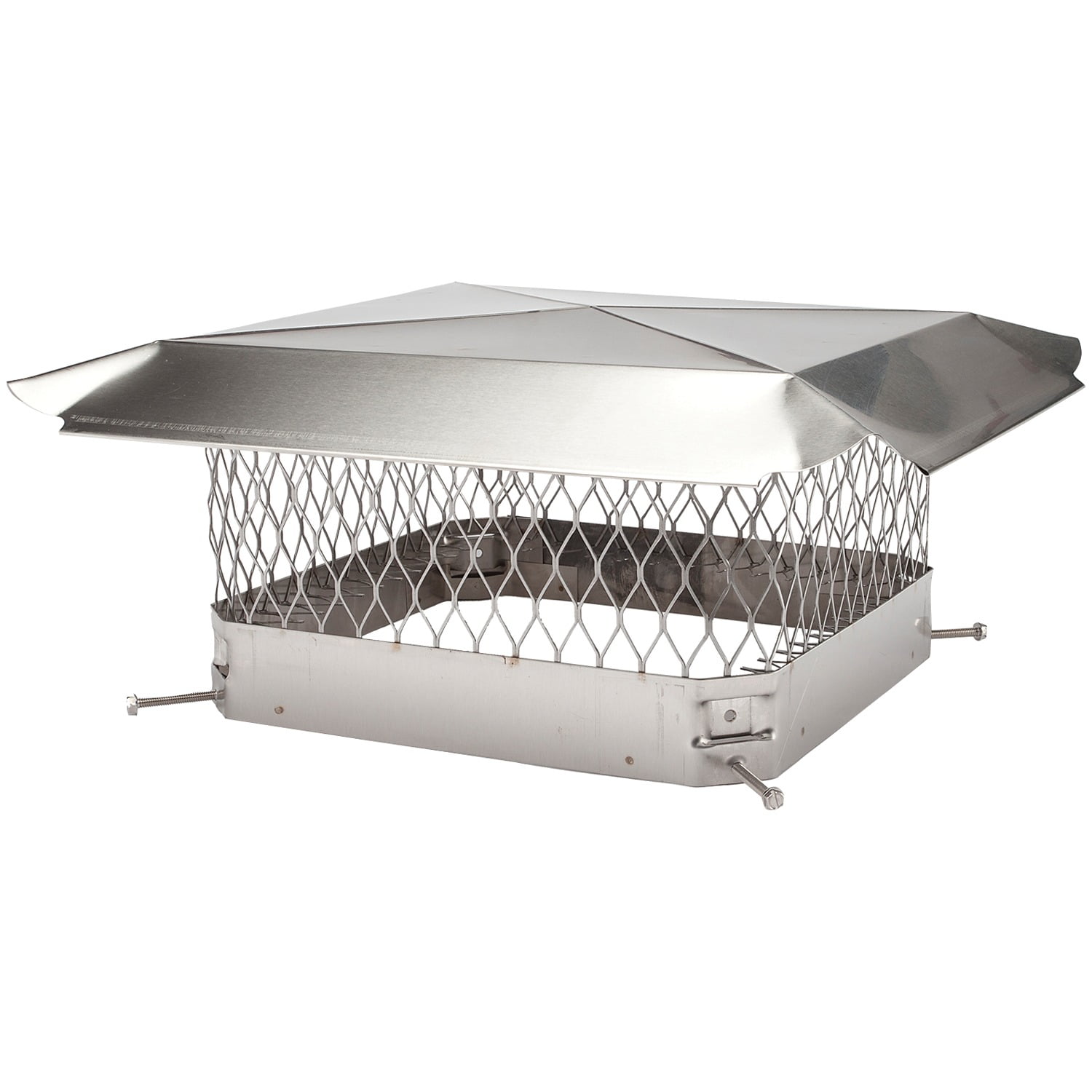 Draft King SS1515U Single-Flue Stainless Steel Chimney Cap (15" x 15 ...
