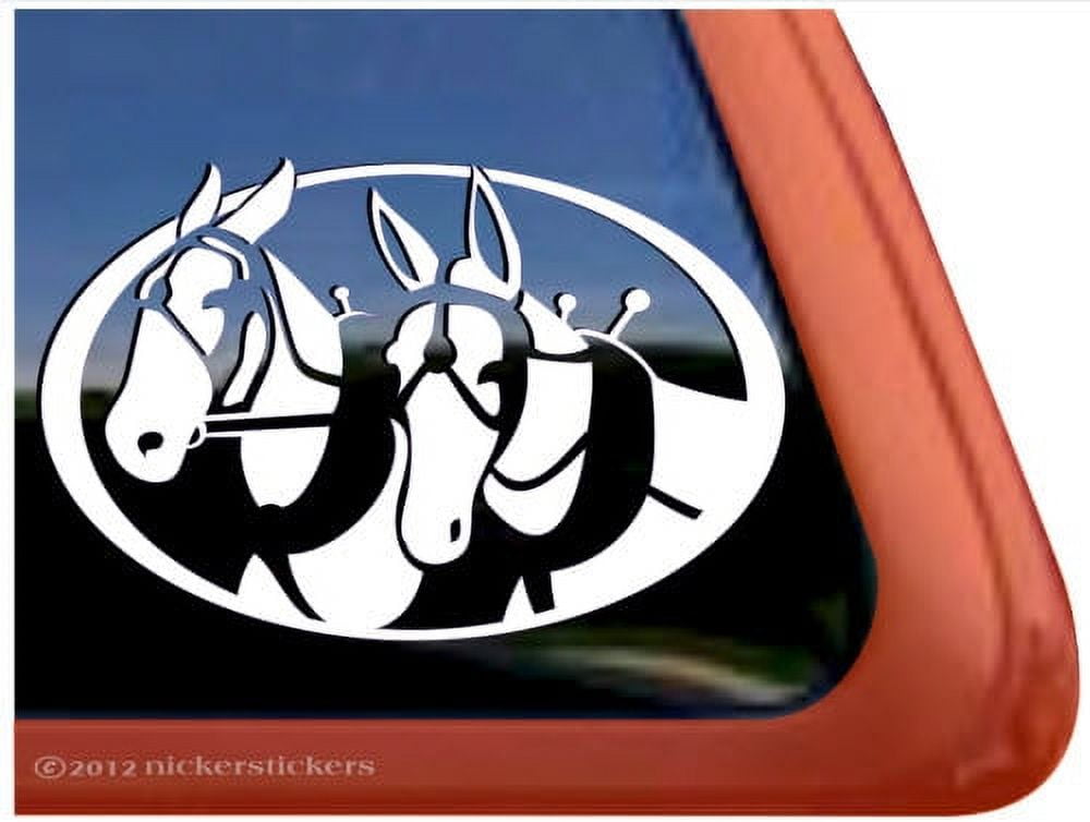 Draft Mules Driving | High Quality Vinyl Equestrian Mule Decal ...