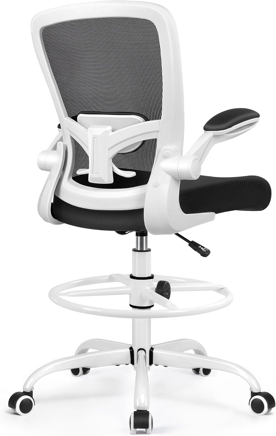 Drafting Chair Ergonomic Tall Office Chair, Breathable Mesh Chair with ...