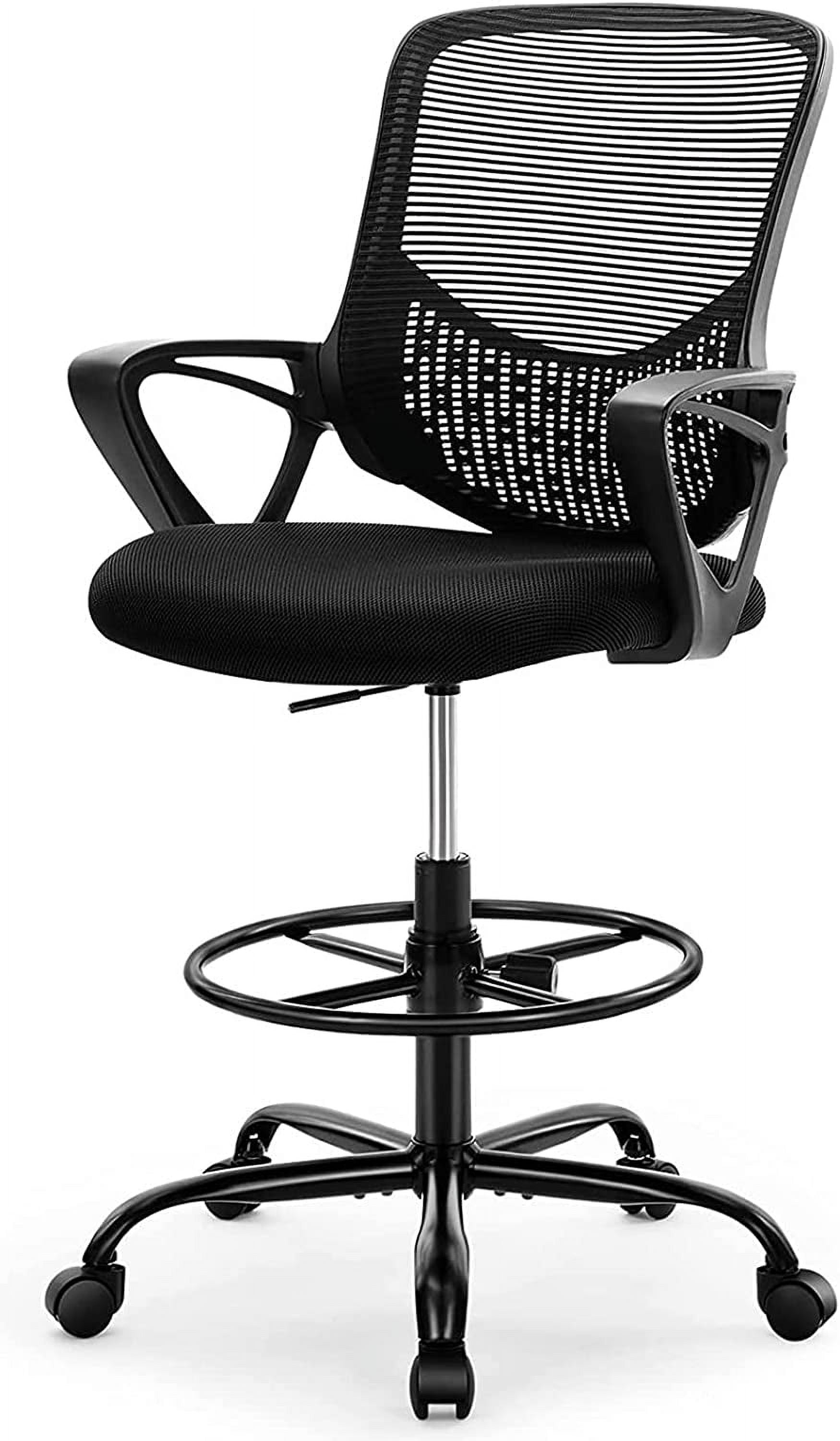 Drafting Chair, Ergonomic Tall Office Chair, Mid Back Mesh Standing ...