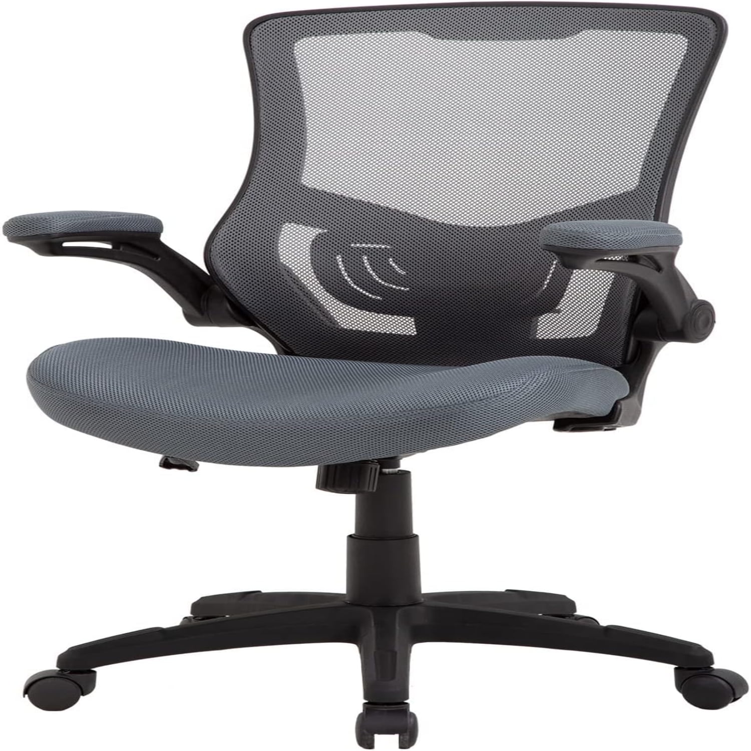 Drafting Chair Mid-Back Mesh Tall Office Chair with Flip-Up Arms Desk ...