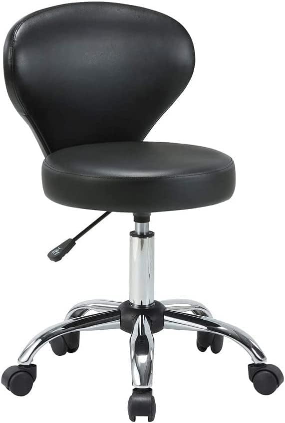 Drafting Chair Multi-Purpose Adjustable Standing Stool with Foot Rest and Wheels Rolling Swivel ...