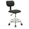 Standing Desk Chair Heavy-Duty Rolling Stool With Back Support ...