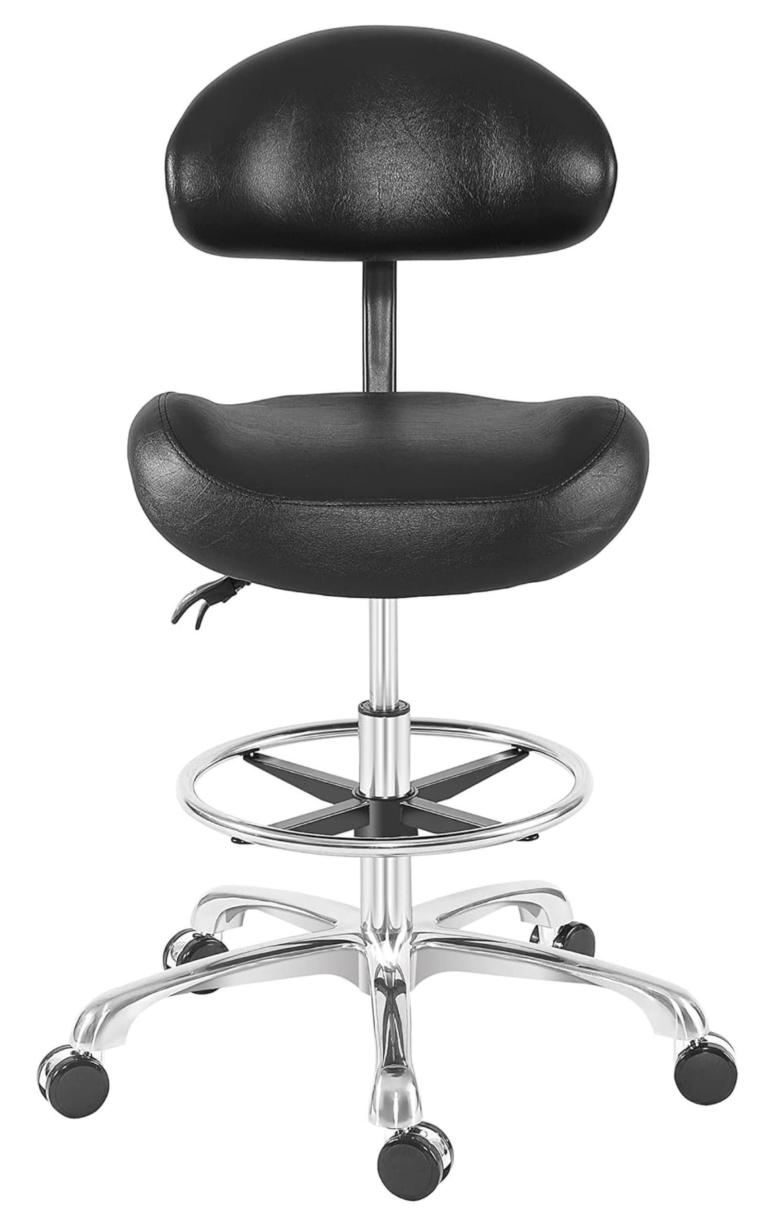 Drafting Chair Rolling Tall Stool Home Office Chair Adjustable Computer ...