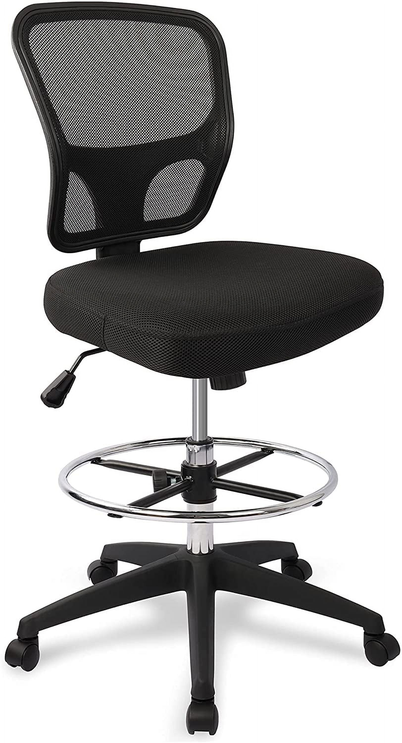 Drafting Chair Tall Office Chair Adjustable Height High Back Ergonomic ...