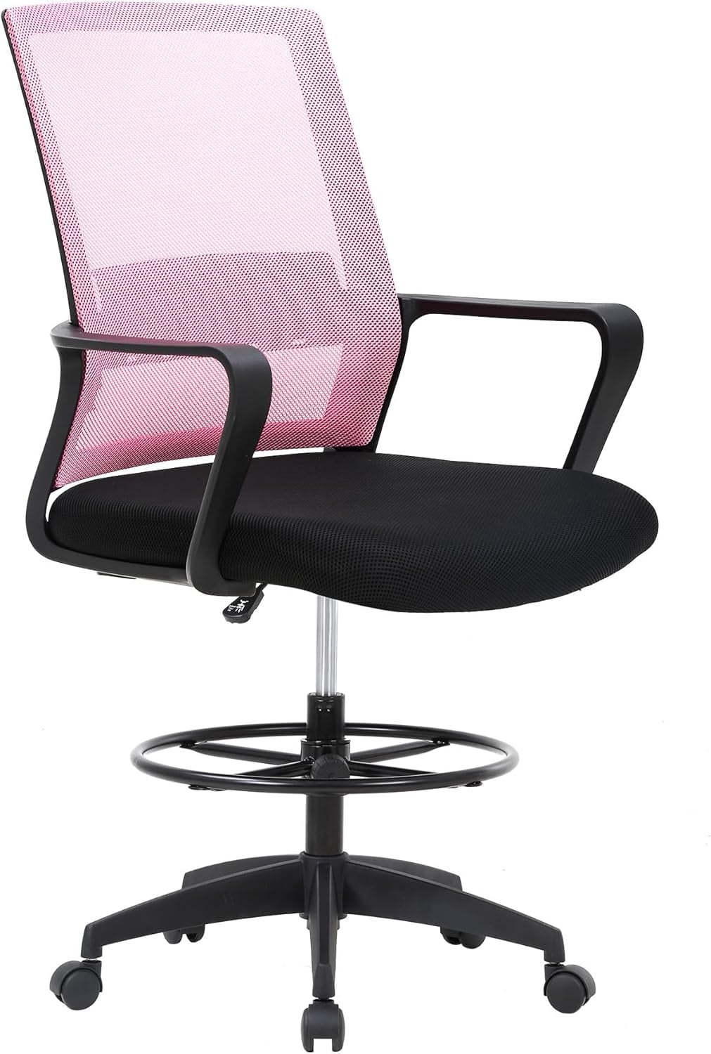 Drafting Chair Tall Office Chair Adjustable Height with Lumbar Support ...