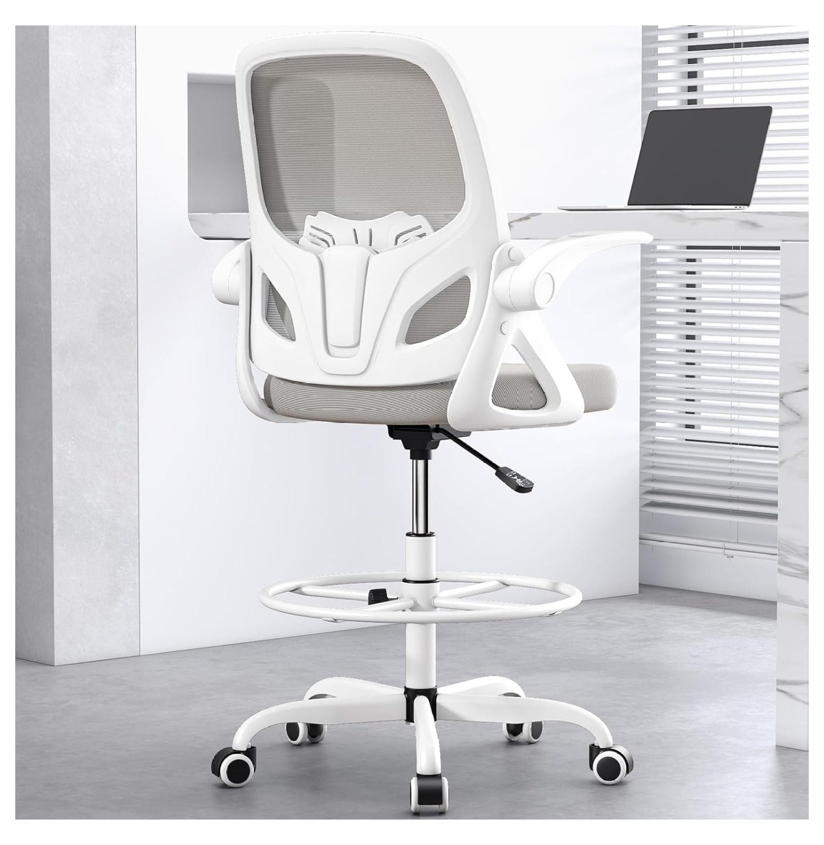 Drafting Chair Tall Office Chair for Standing Desk Adjustable Tall Desk ...