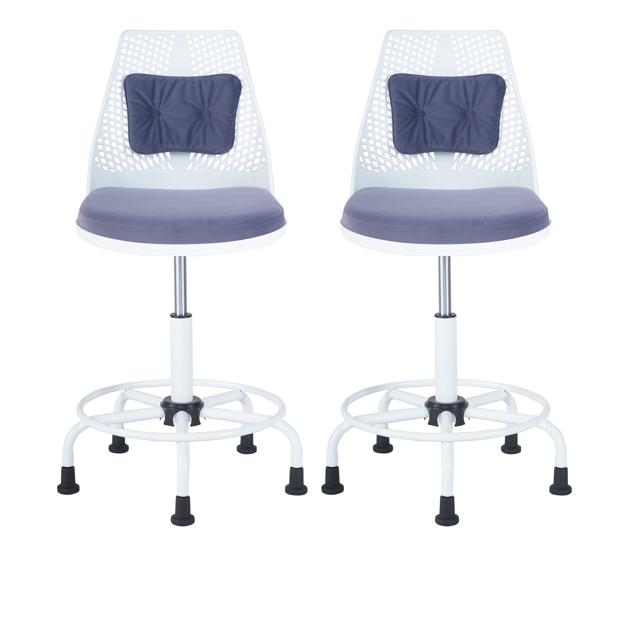 Drafting Chairs with Soft Velvet Backrest and Cushion, Counter Stool ...