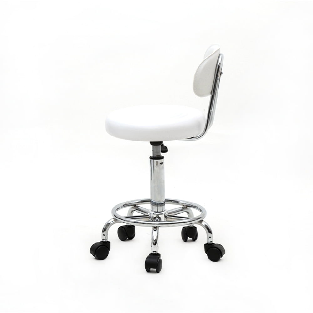 Drafting Salon Chair with Back and Line, Adjustable Rolling Bar Stool ...