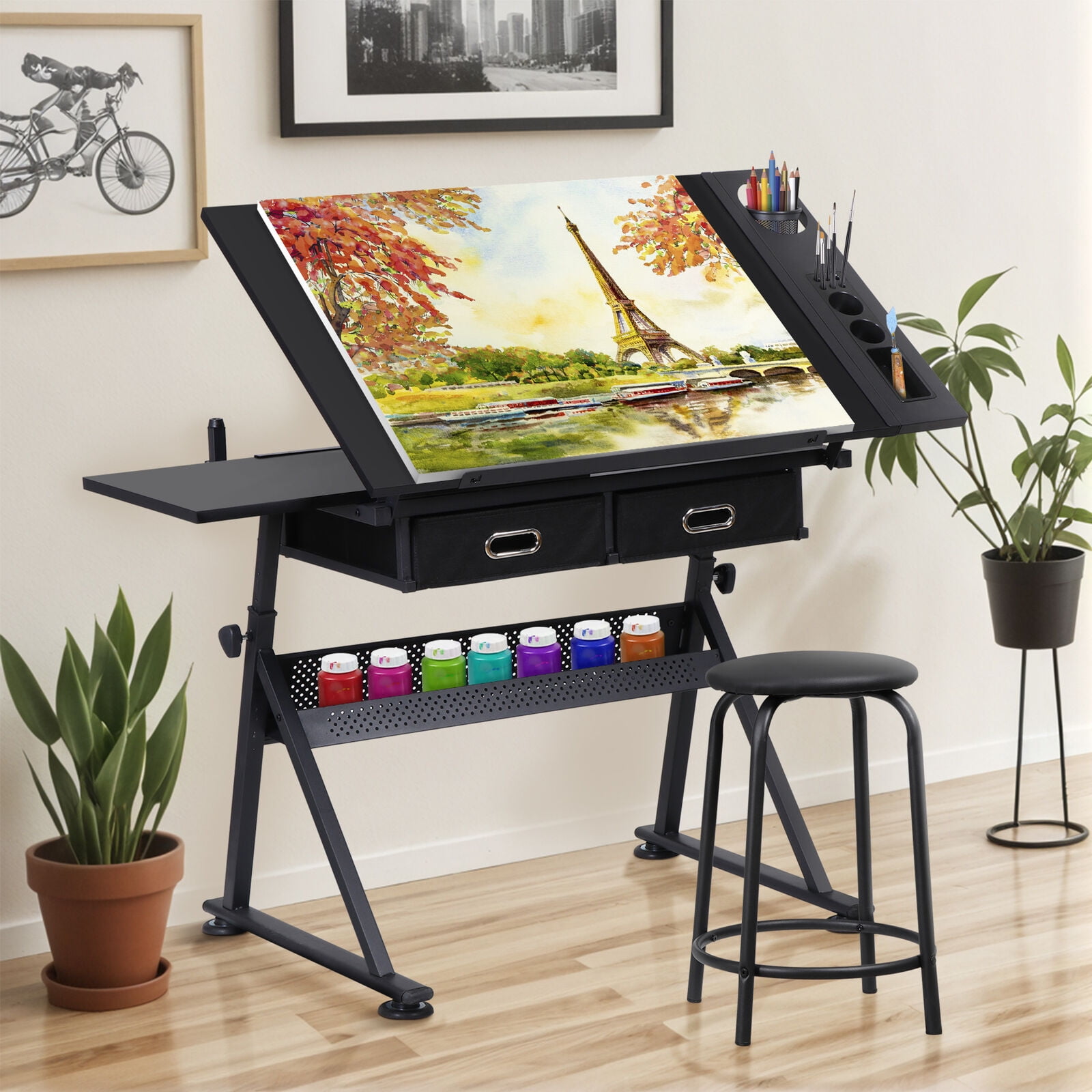 Drafting Table for Artists, Height Adjustable Drawing Desk Art/Craft ...