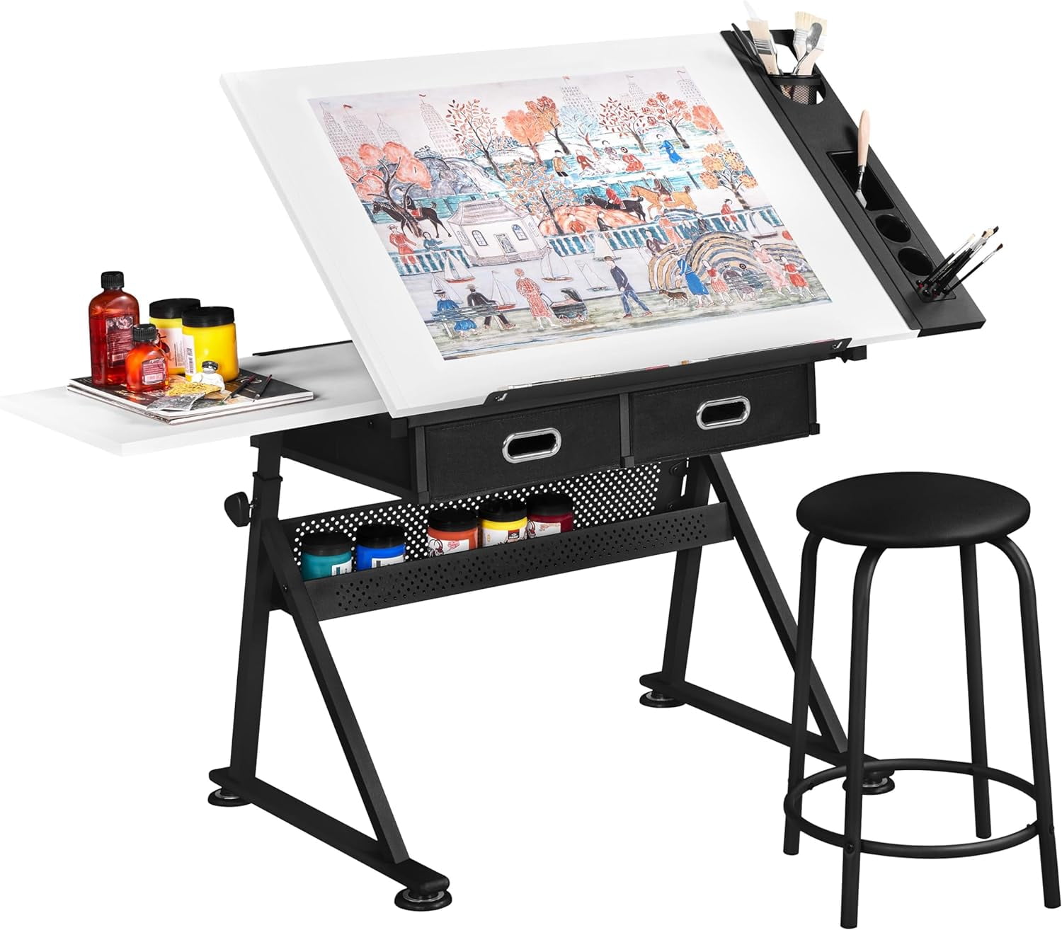Drafting Table for Artists, Height Adjustable Drawing Desk Art/Craft ...