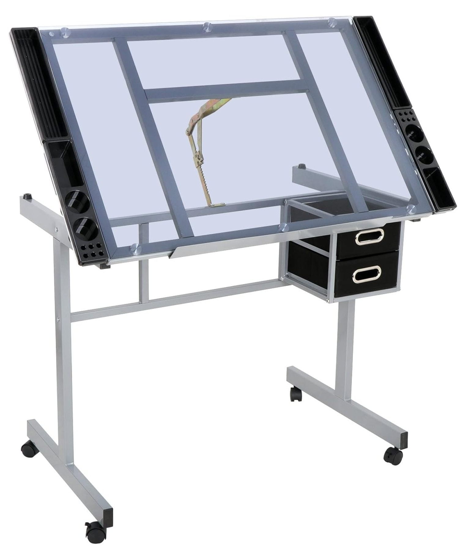 Drafting Table, Height Adjustable Artist Desk with Slide Storage ...