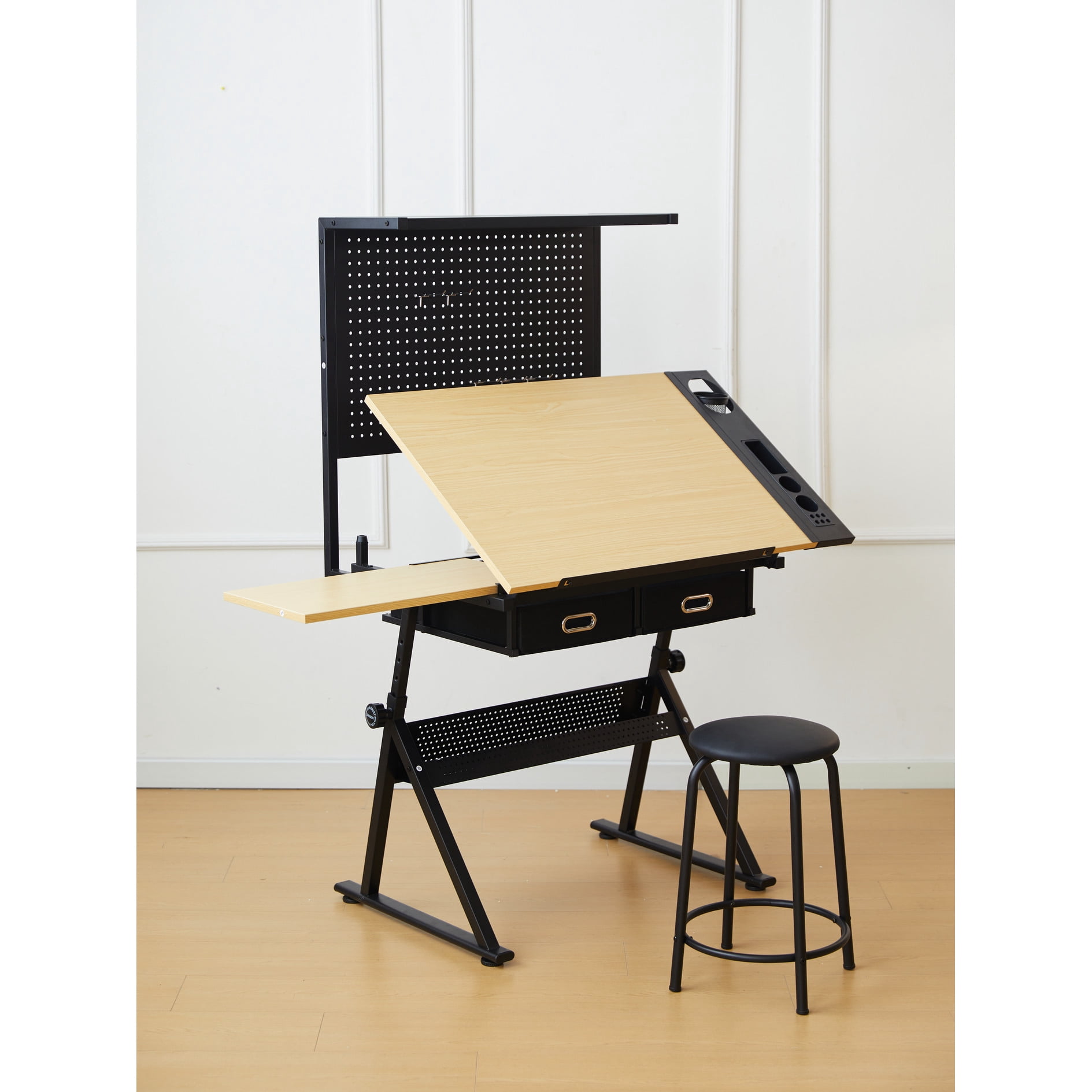 Drafting Table With Metal Panel - 18mm Thickness P2 Desktop Tiltable ...
