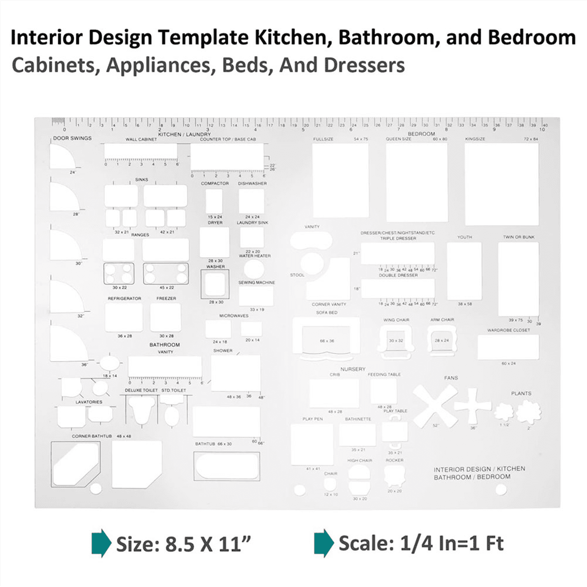 Drafting Tools and Ruler Shapes for Architecture - Set of 3 for House ...