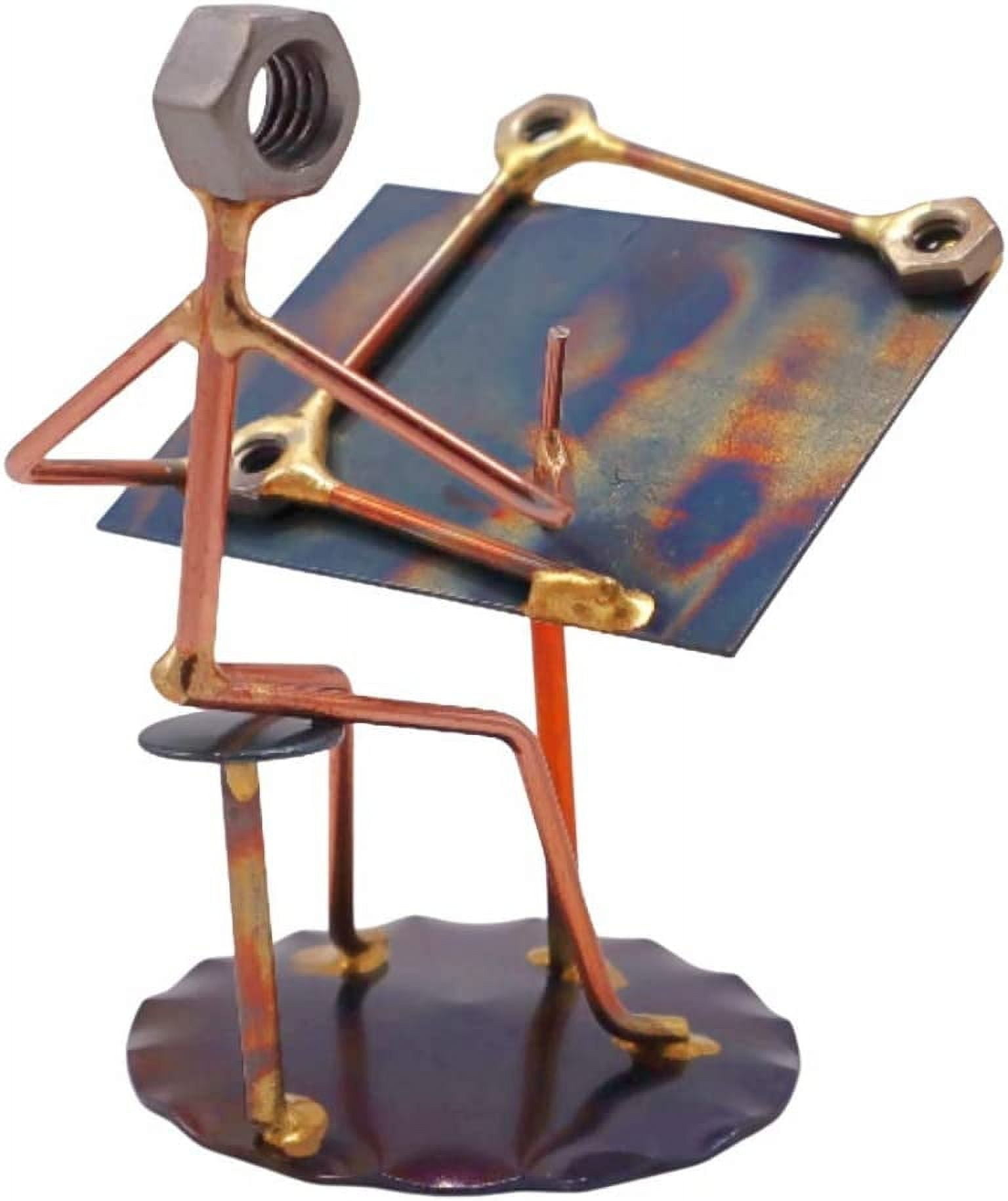 Draftsman Collectible Handmade Metal Art Figurine, Desk Accessories ...