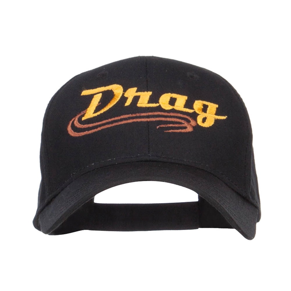 Drag Embroidered Cotton Twill Cap - Black OSFM - Walmart.com