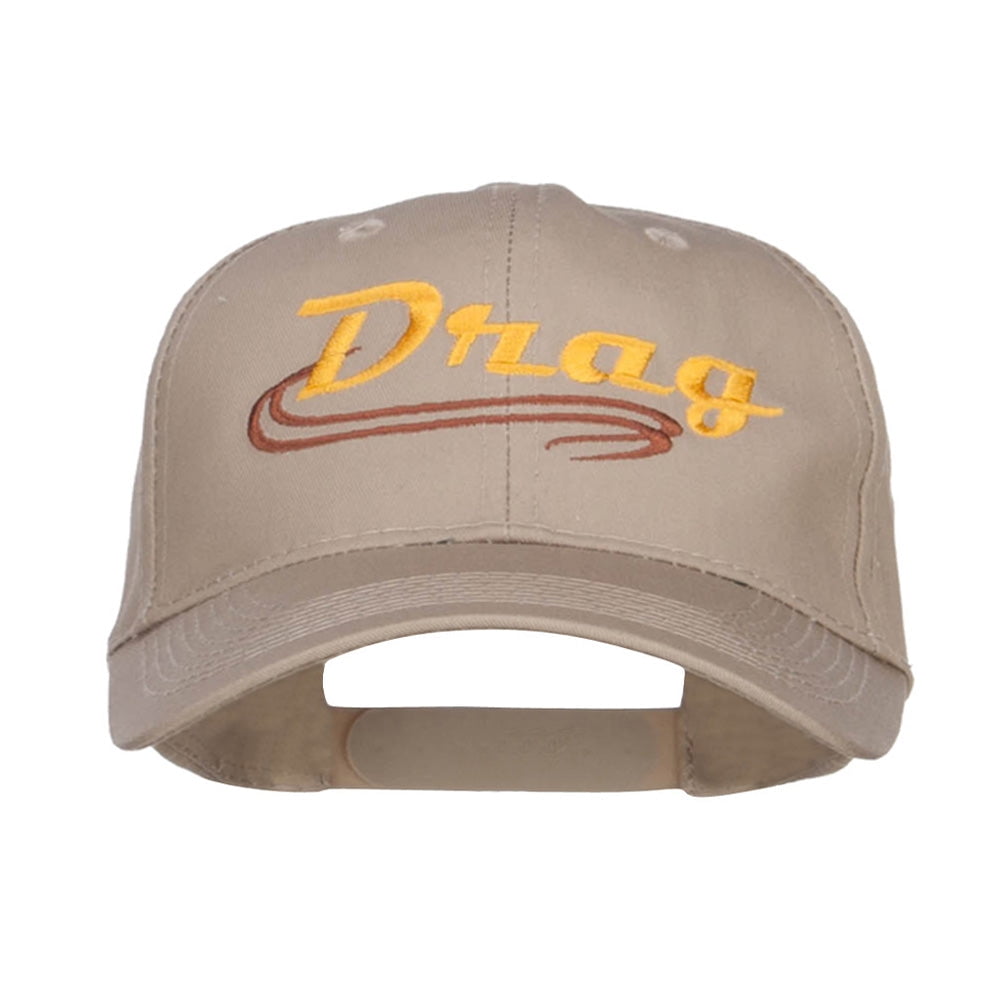 Drag Embroidered Cotton Twill Cap - Khaki OSFM - Walmart.com