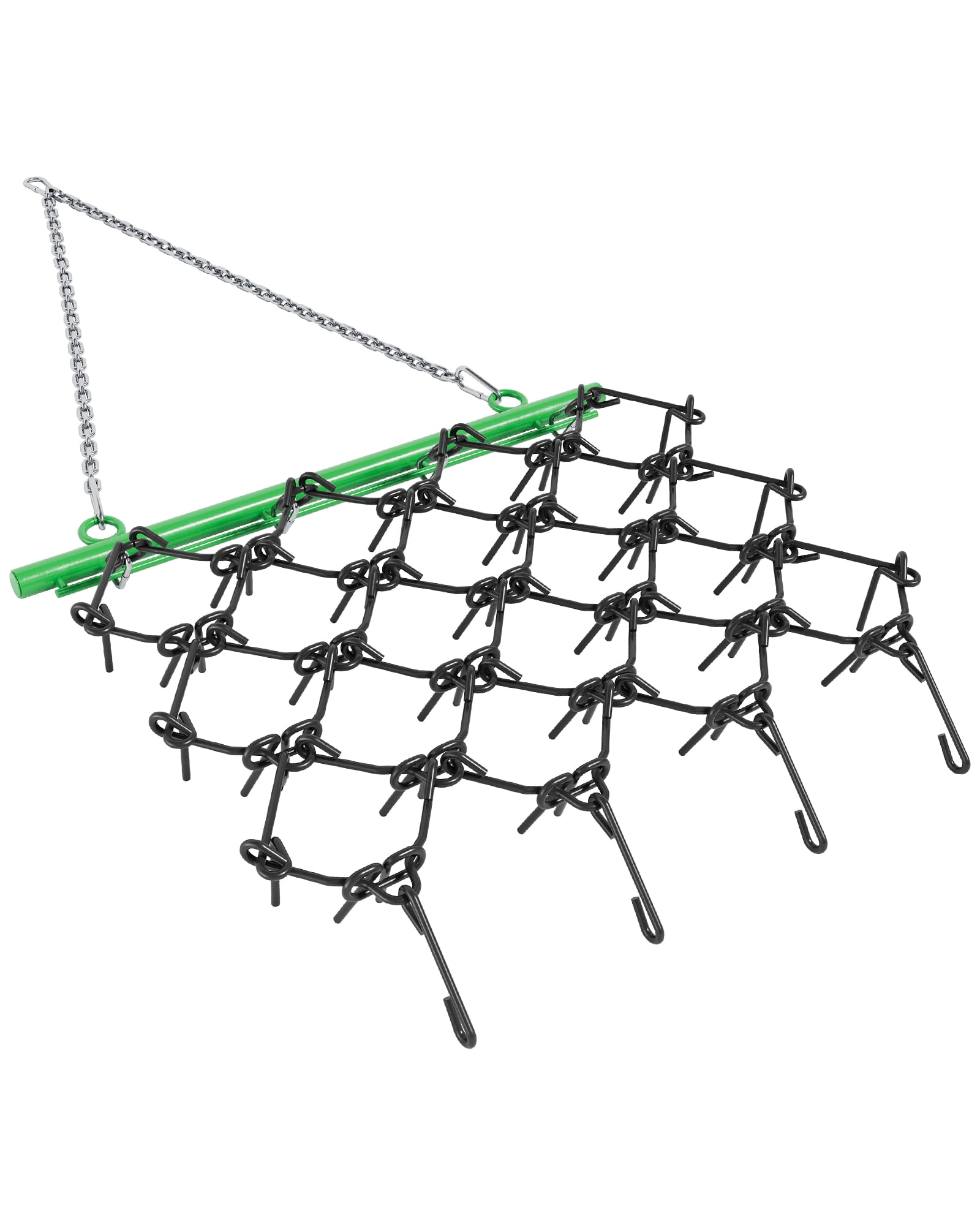 Drag Harrow, 4 ft x 4 ft Durable Chain Harrow with Sharp Teeth ...