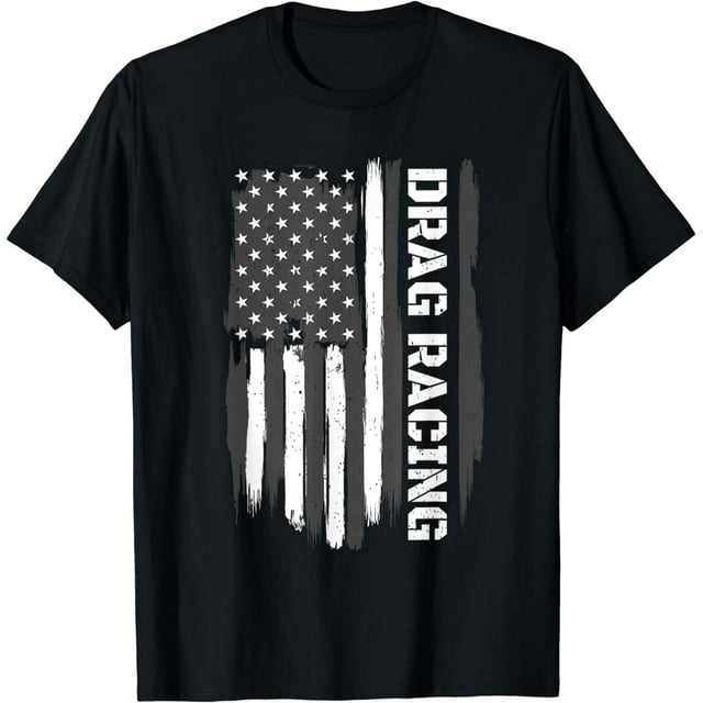 Drag Racing - American Flag Drag Racer Race Car Lover T-Shirt - Walmart.com
