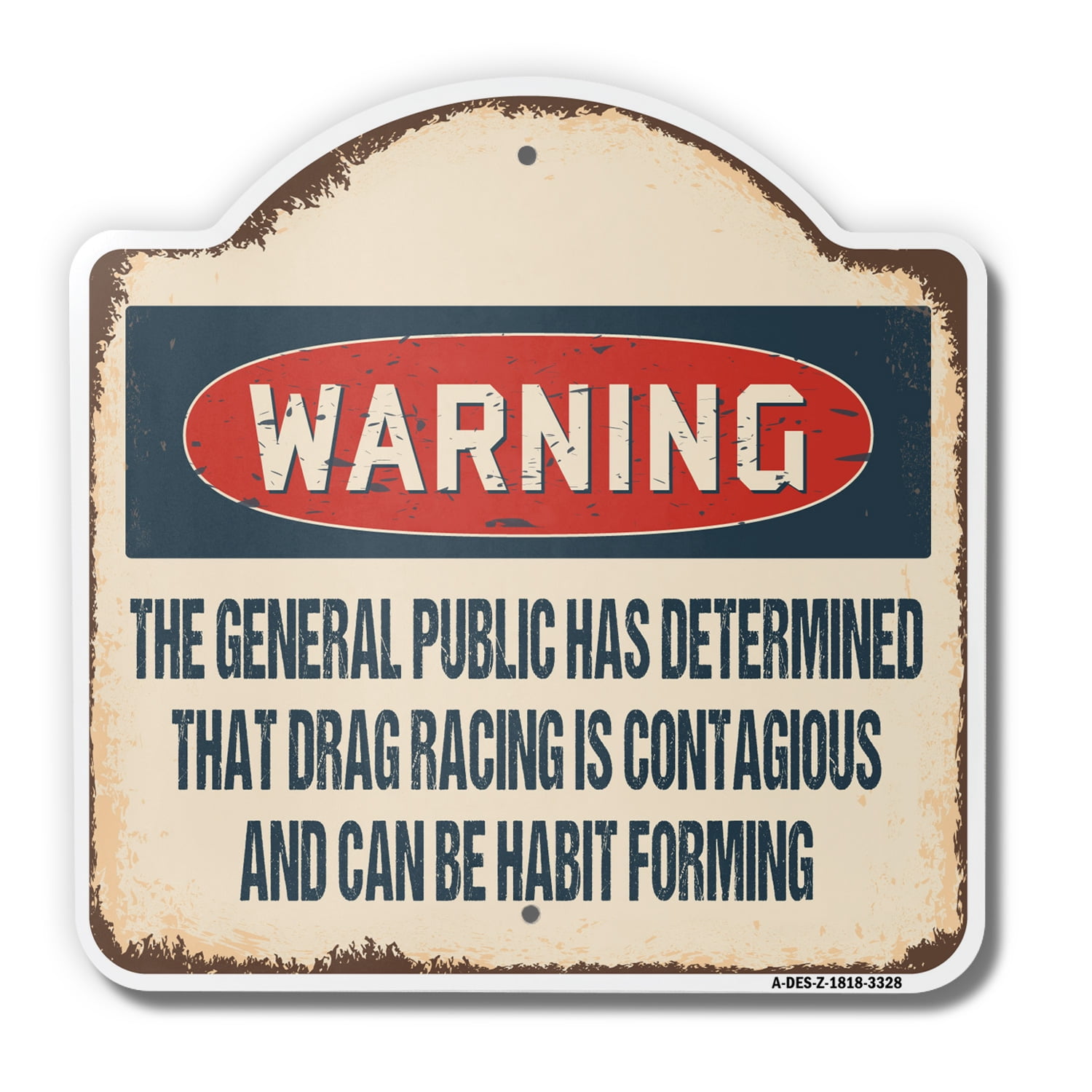 Drag Racing Is Contagious 18" X 18" Heavy-Gauge Aluminum Architectural ...