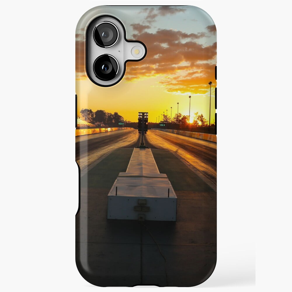 Drag Racing Sunset Horizon Motorsport Inspired Case iPhone 17 16 15 14 ...