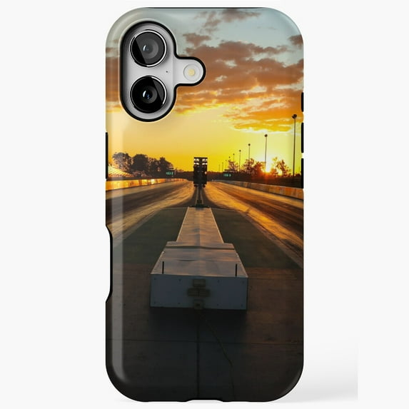 Drag Racing Sunset Horizon Motorsport Inspired Case iPhone 17 16 15 14 ...