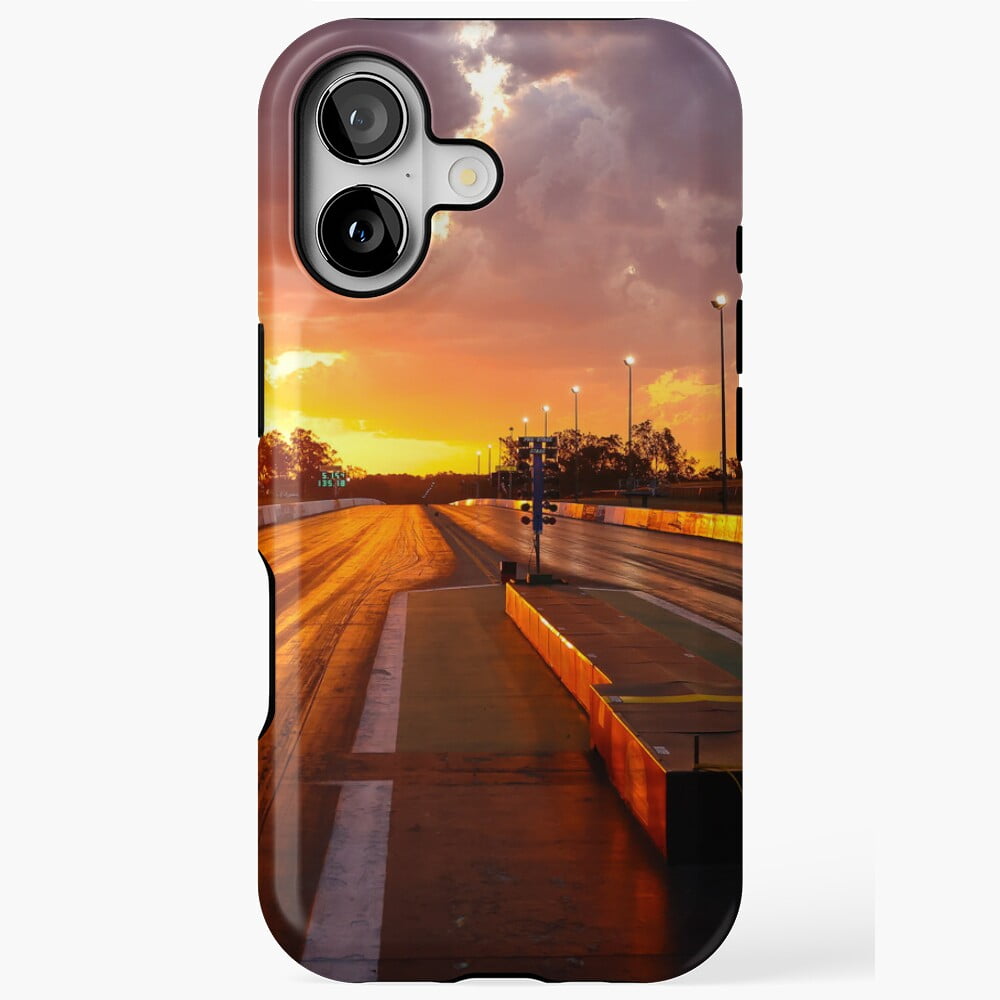 Drag Racing Sunset Motorsport Horizon Design Case iPhone 17 to 11 Pro ...