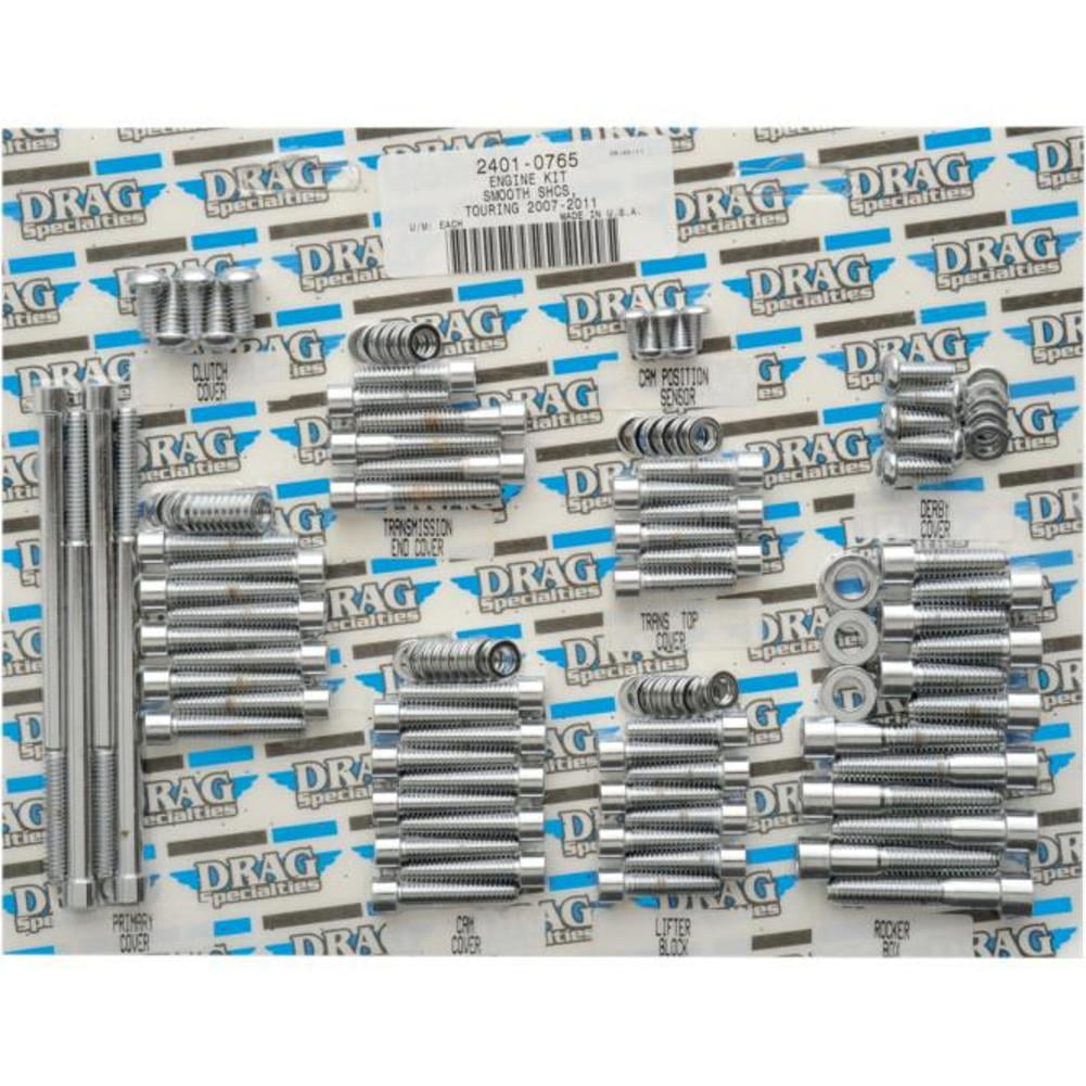Drag Specialties 2401-0765 Complete Motor Chrome Socket-Head Bolt Set ...