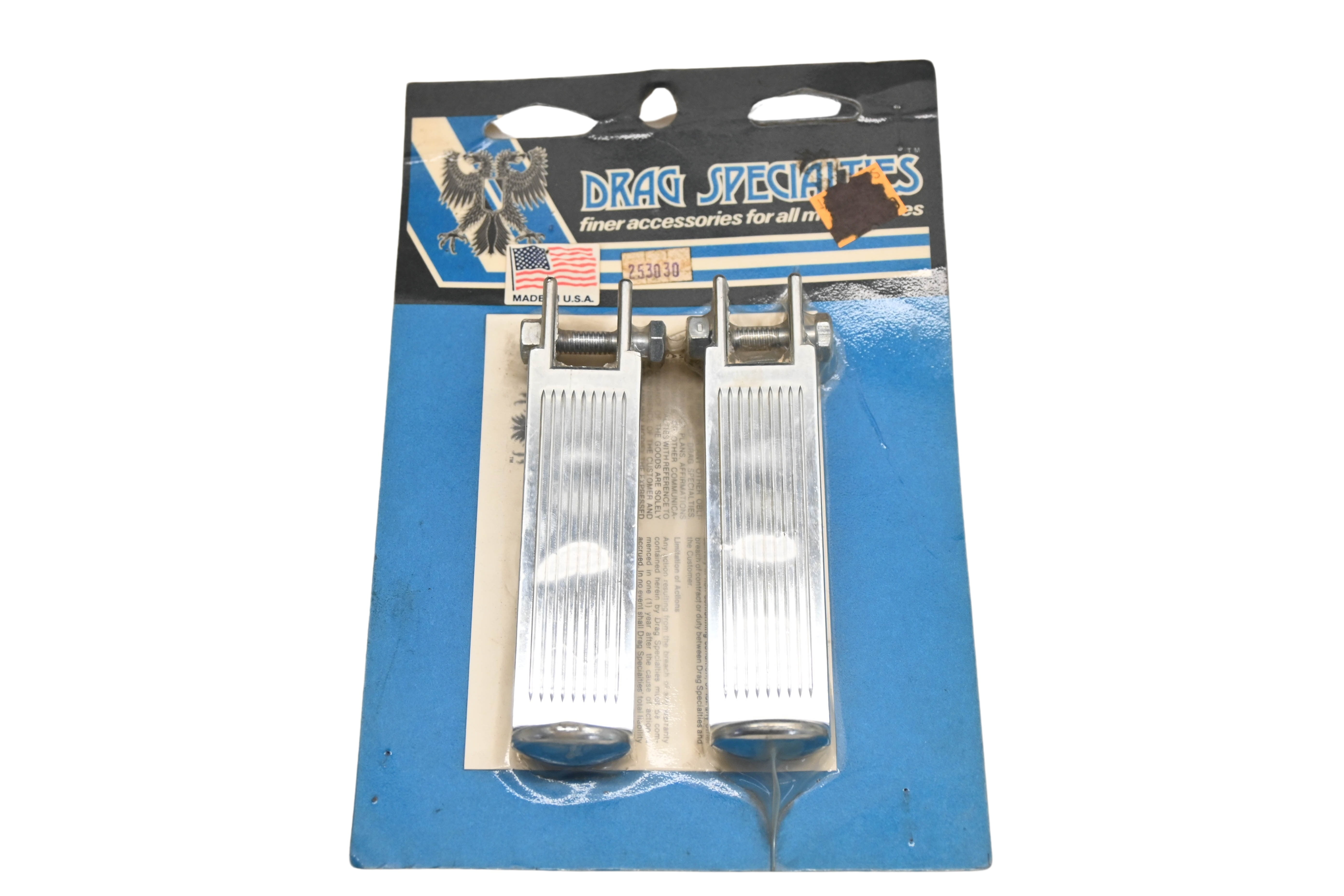 Drag Specialties 253030 Ribbed Foot Peg Kit NOS - Walmart.com