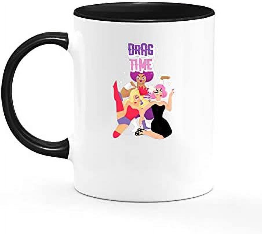Drag Time Funny Drag Queen Novelty Fashion Design Ceramic Coffee Mug ...