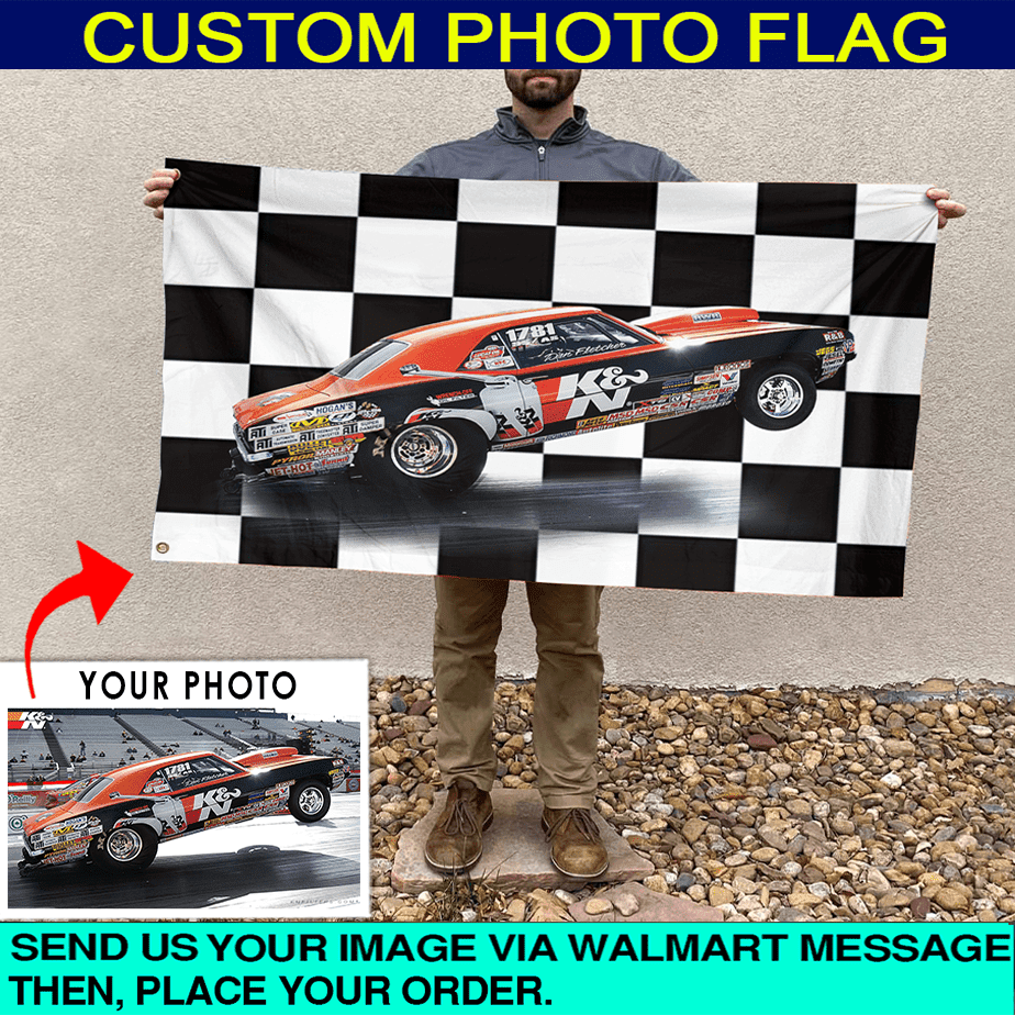 Drag racing Personalized Checkered Flag, Drag racing flag, Christmas ...