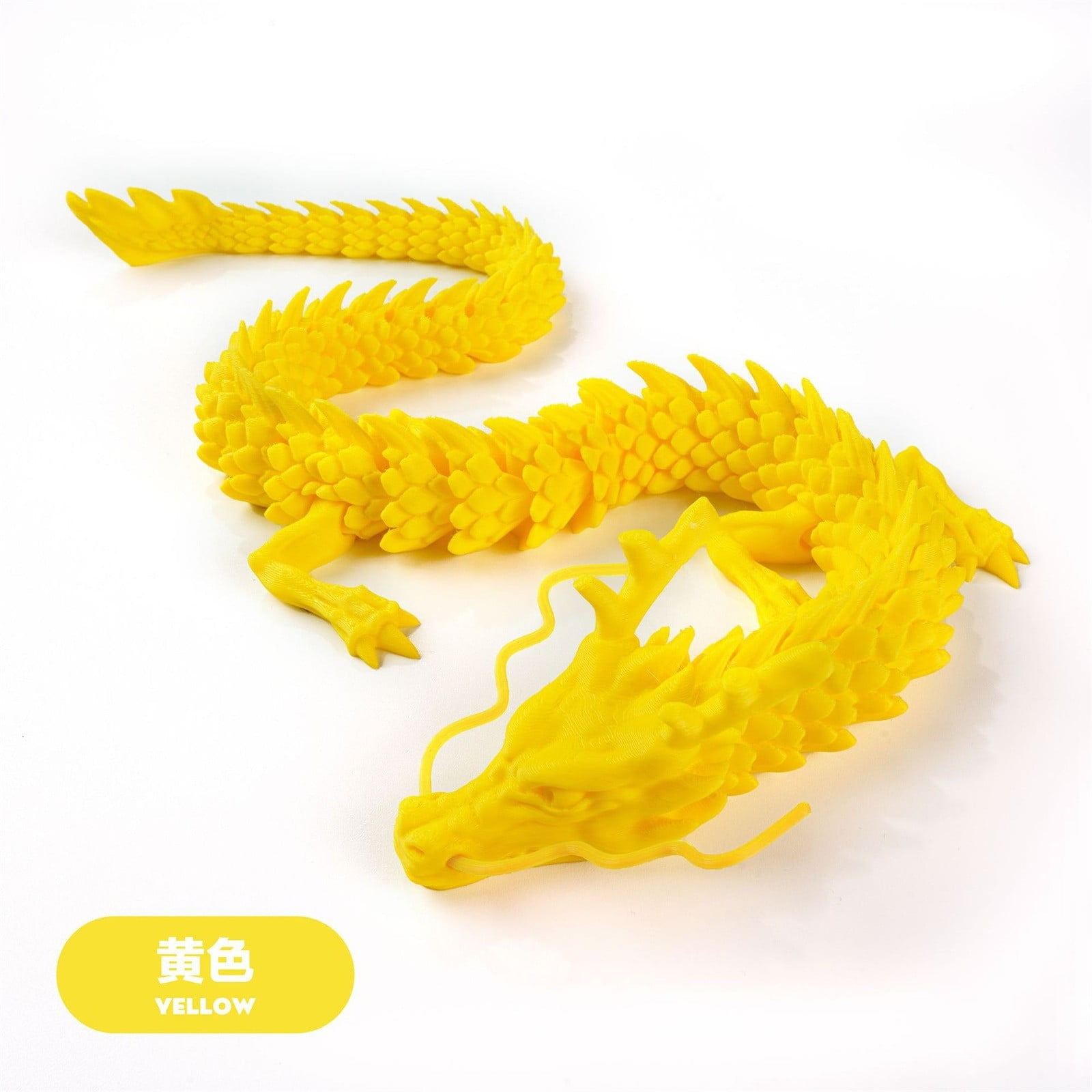 Dragon 3D Printed, 3D Printed Crystal Dragon, Relief Anxiety Dragon ...