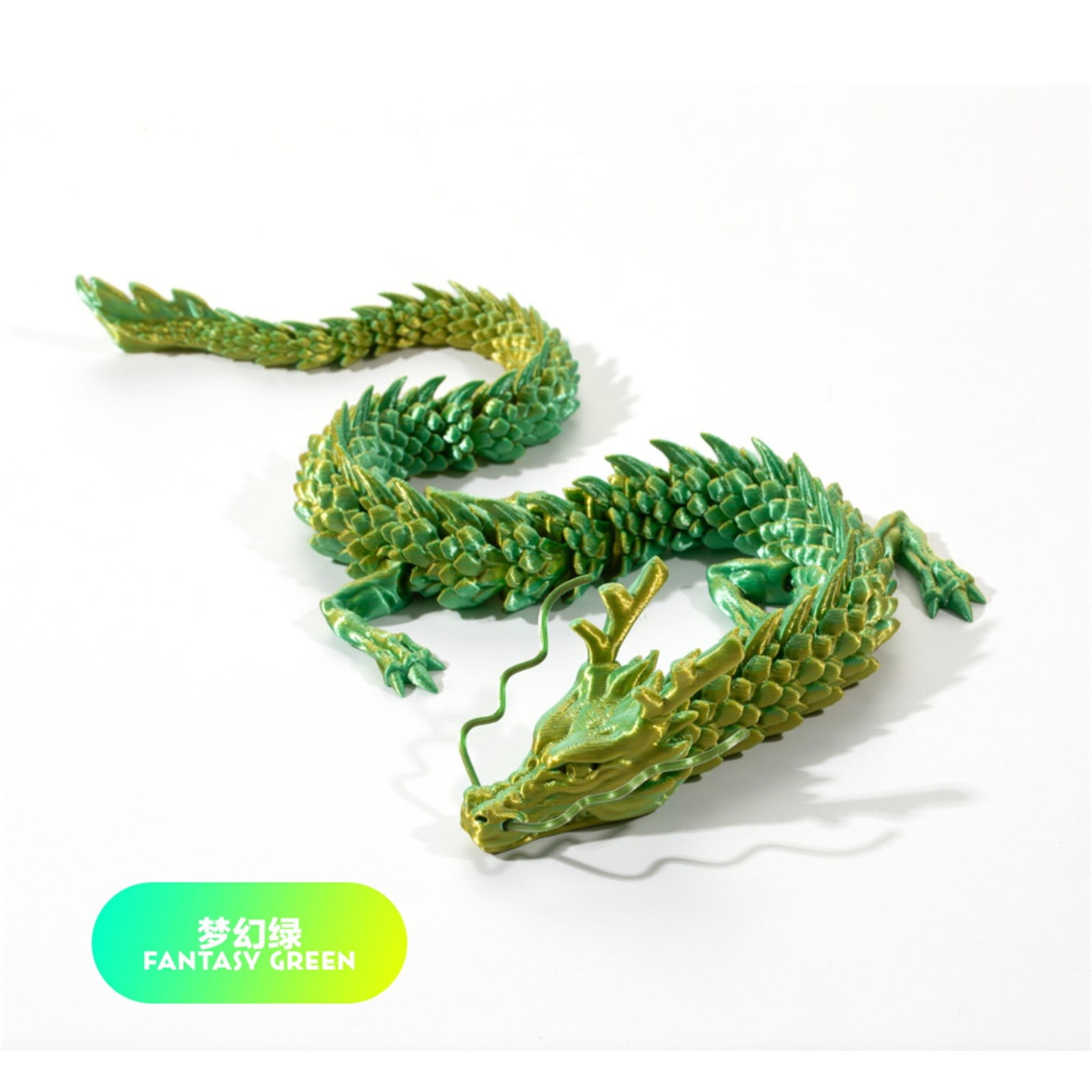 Dragon 3D Printed, 3D Printed Crystal Dragon, Relief Anxiety Dragon ...