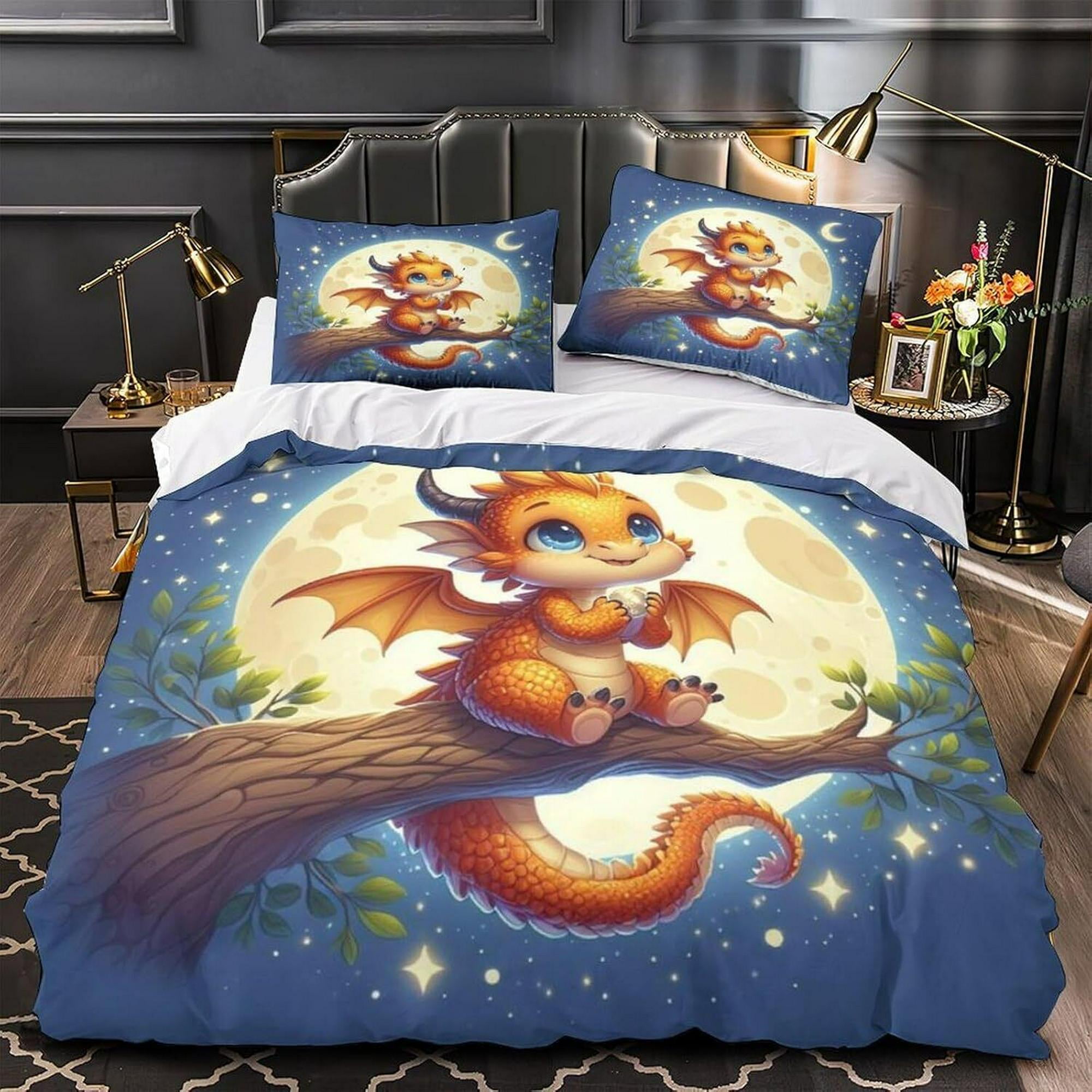 Dragon 3D Printed Duvet Cover Set Bedroom Bed Bedding Set Soft ...