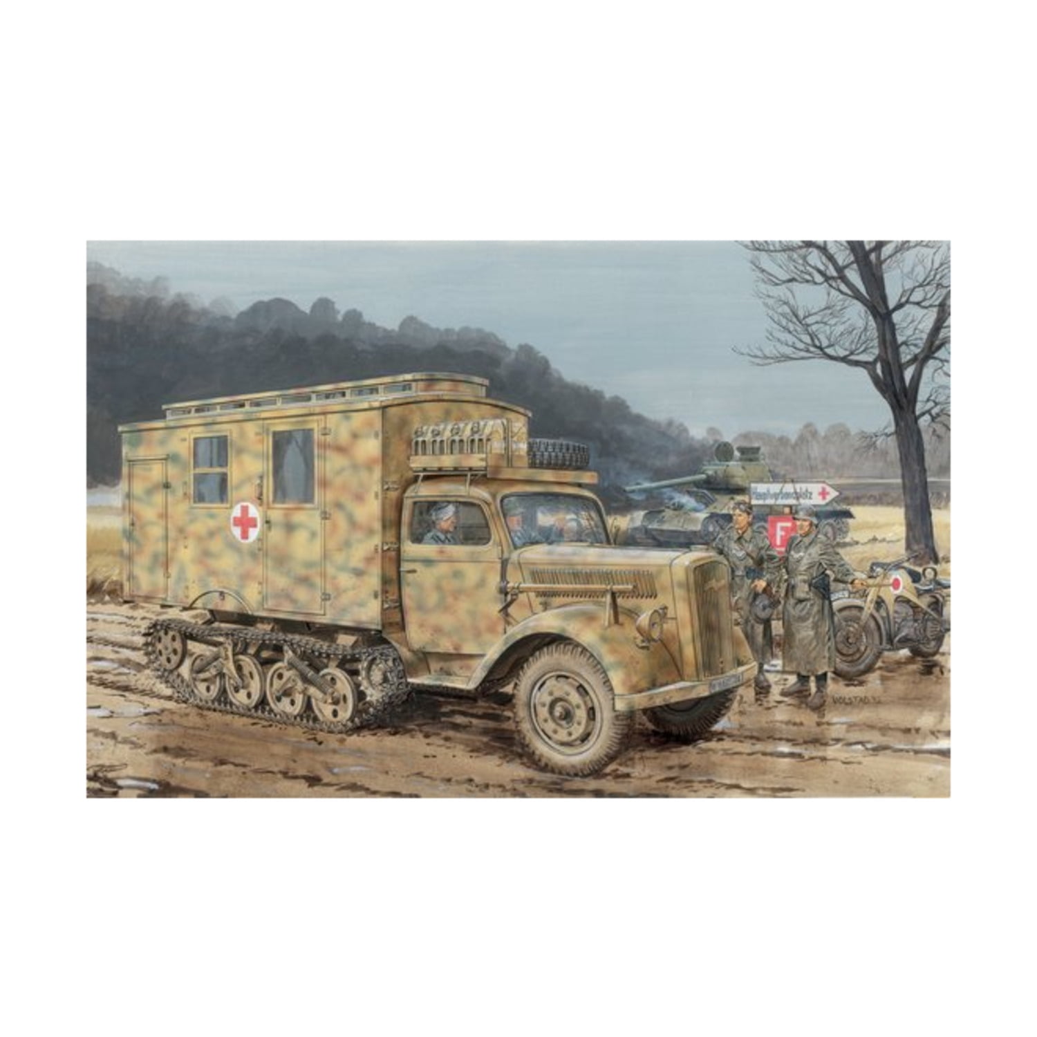 Dragon 6766 Sd.Kfz.3 Maultier Ambulance 1/35 Scale Plastic Model Kit ...
