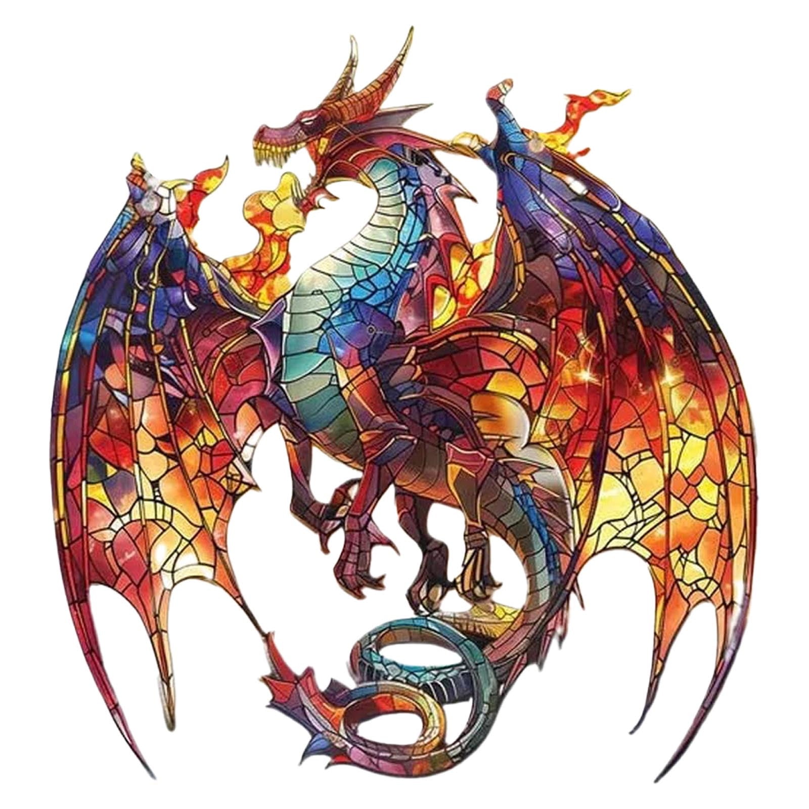 Dragon Acrylic 2D Window Hanging, Fantasy-Themed Decor, Ideal Gift for ...