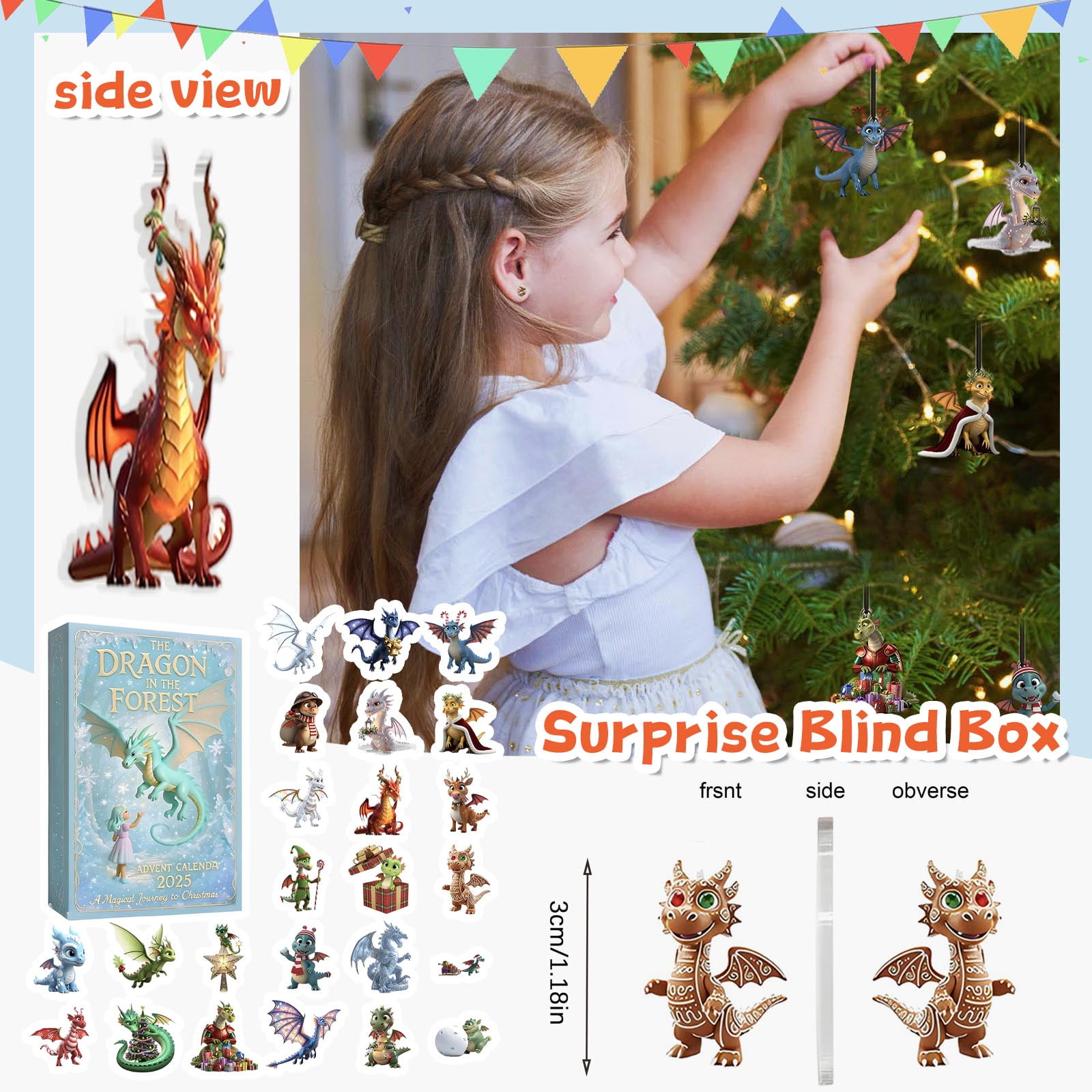 Dragon Advent Calendars 2025, 24 Days Dragon In Forests Ornaments ...
