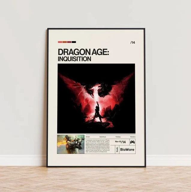 Dragon Age Inquisition Poster, Video Game Poster, Minimalist Game Print ...