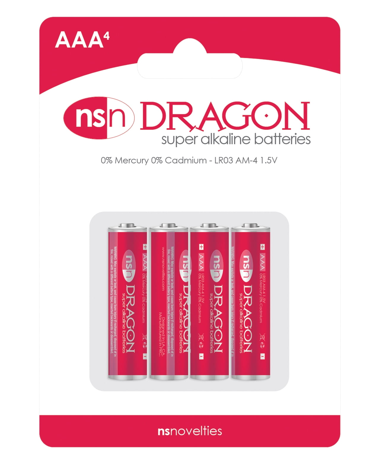 Dragon Alkaline Batteries - AAA Pack of 4 - Walmart.com