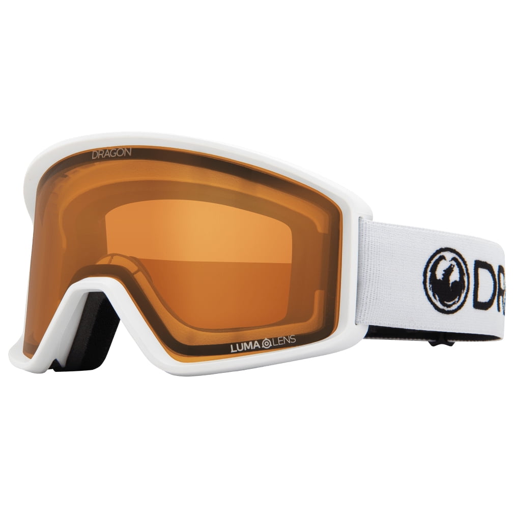 Dragon Alliance Dxt Otg White Strape Lumalens Amber Lens Goggles ...