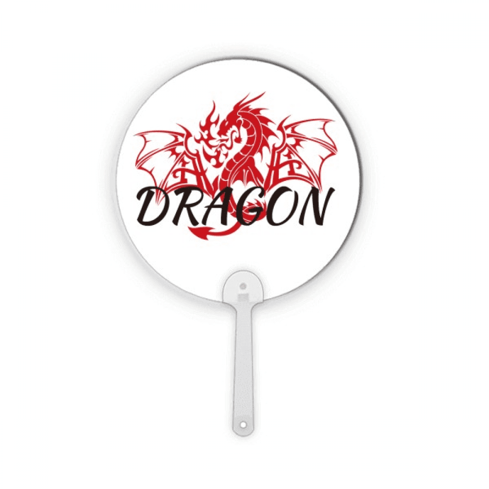 Dragon Animal Myth Wings East West Plastic Round Handheld Fan ...