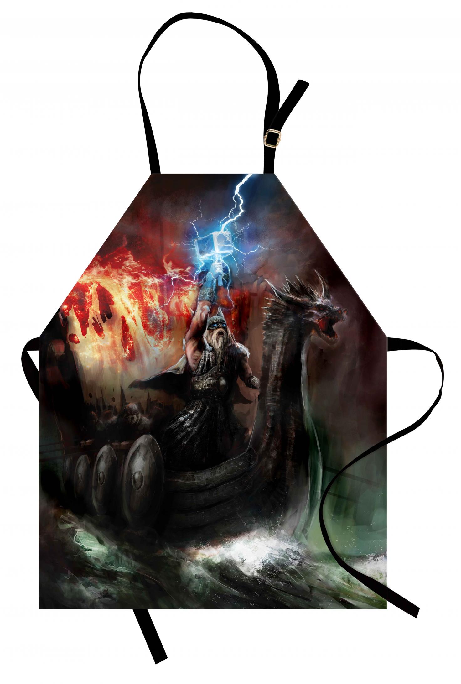 Dragon Apron Imaginary Wrath of Religious Figure Vikings Royal Boat ...